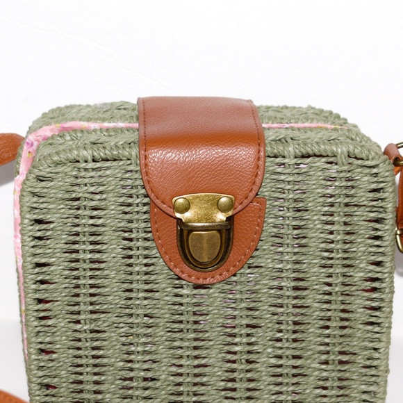 Lucky 7 | Bags | Boho Square Rattan Straw Crossbody Bag | Poshmark